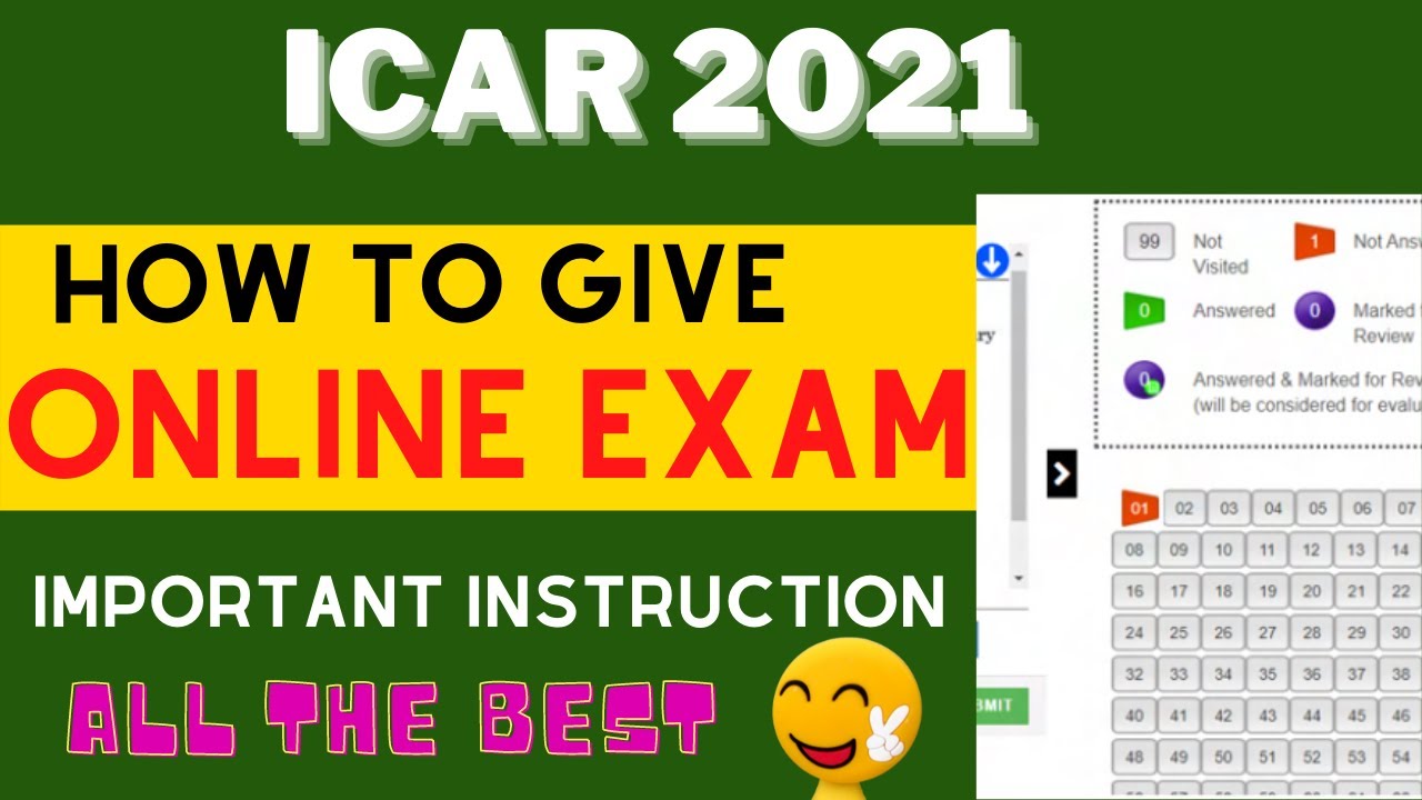 ICAR exam 2021 | How to give icar exam online?/Procedure for appearing ...