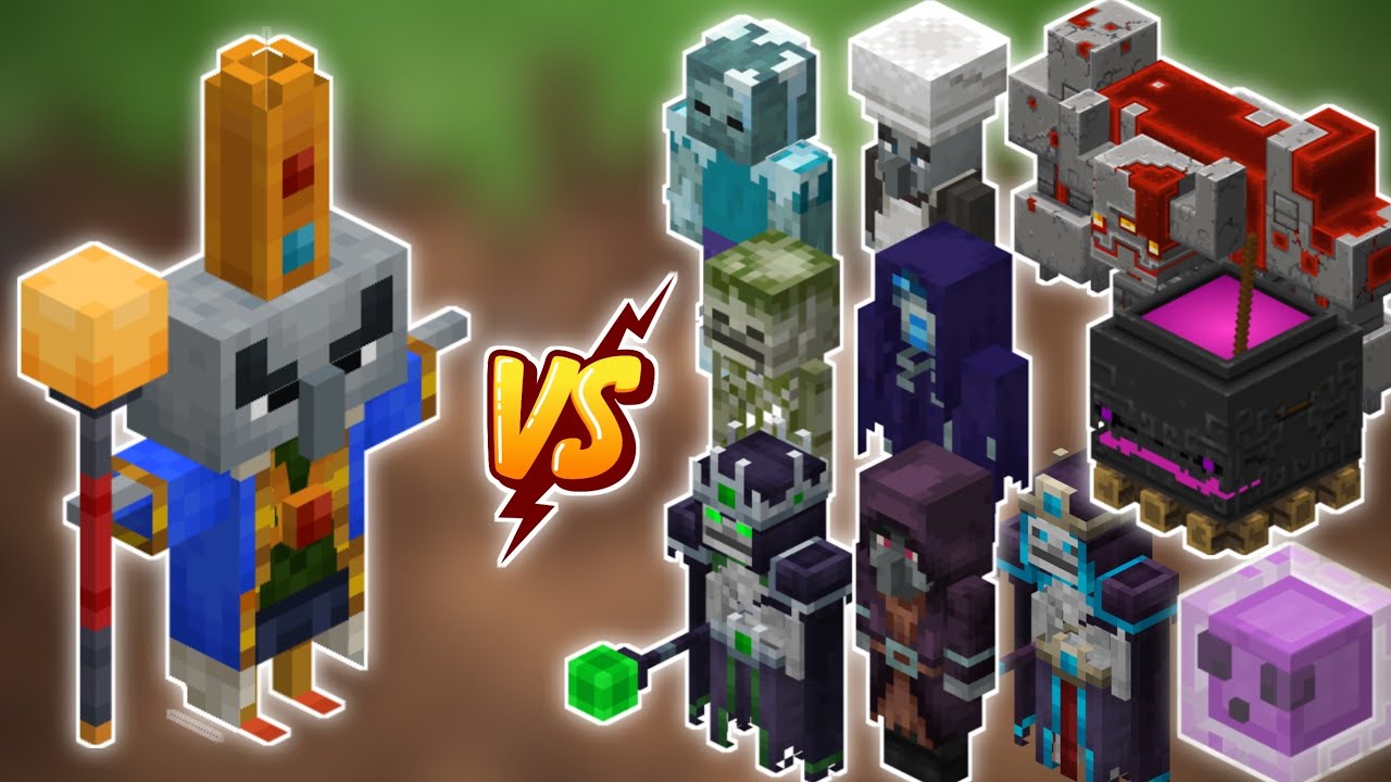 Arch Illager Vs All Dungeons Mobs In Minecraft - YouTube