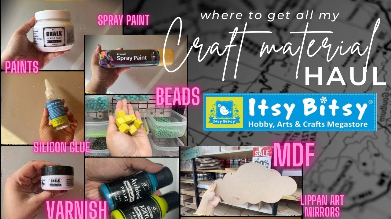 Where to get all craft supplies / Huge Craft haul @ItsybitsyIndia Store ...