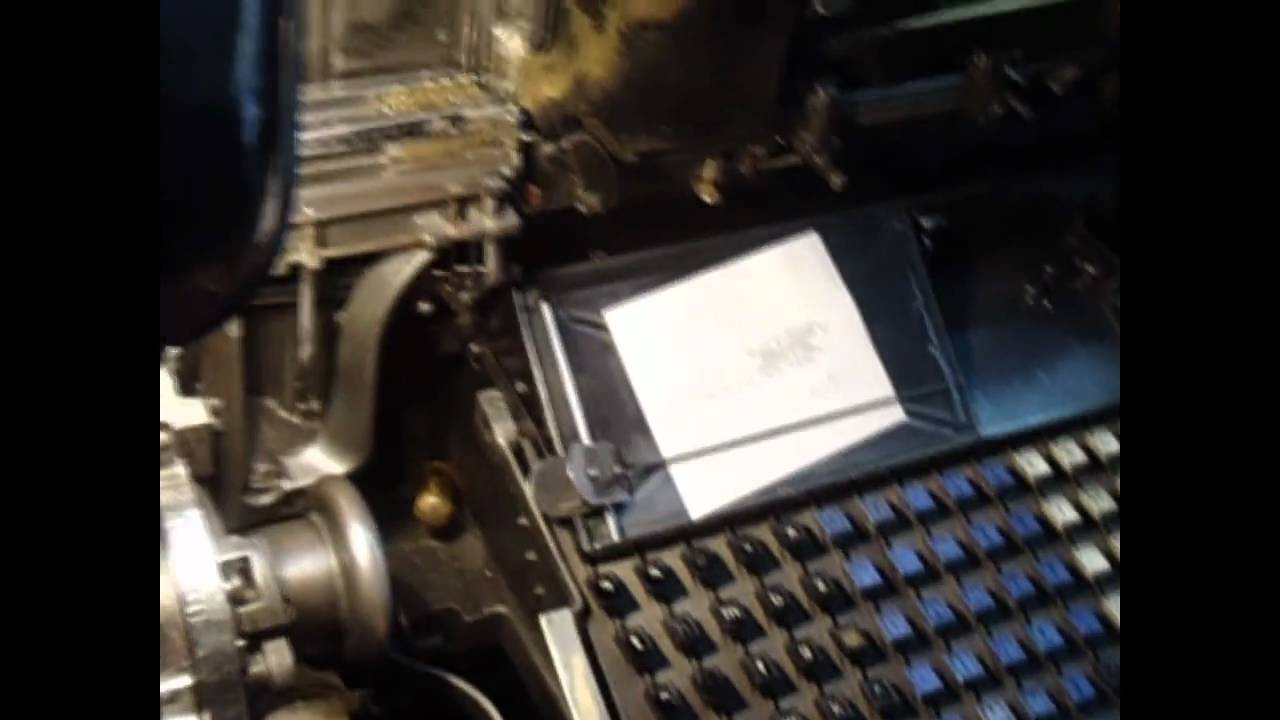 Linotipia-como se produce - YouTube