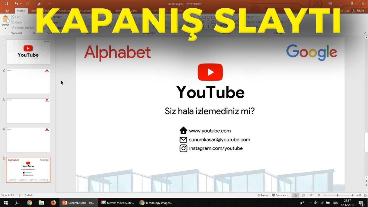 Kapanış Sayfası - Modern Girişim Sunumu Hazırlama - YouTube