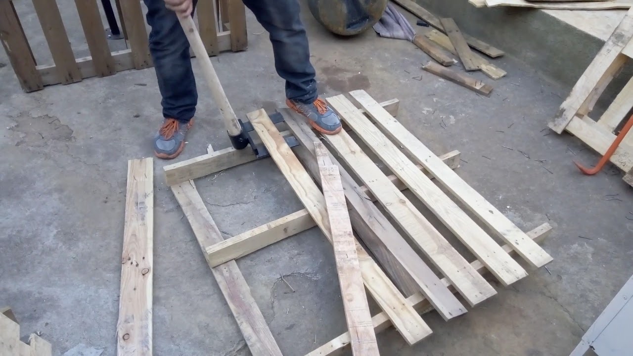 Herramienta para desarmar pallets - YouTube