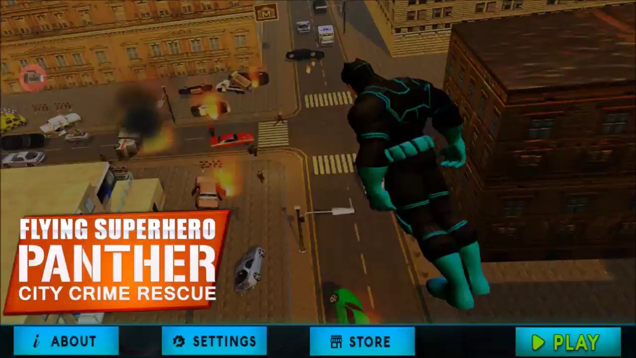 Flying Panther Superhero Crime Rescue City Mission - YouTube