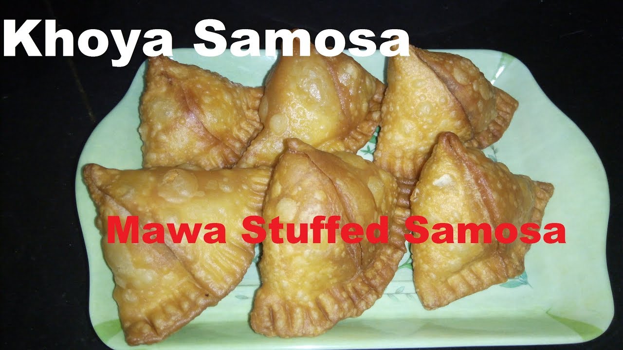 Sweet Khoya Samosa Recipe - Mawa stuffed Samosa - Learn how to make ...