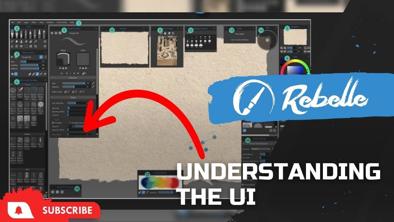 Rebelle Tutorials: Understanding the User Interface - YouTube