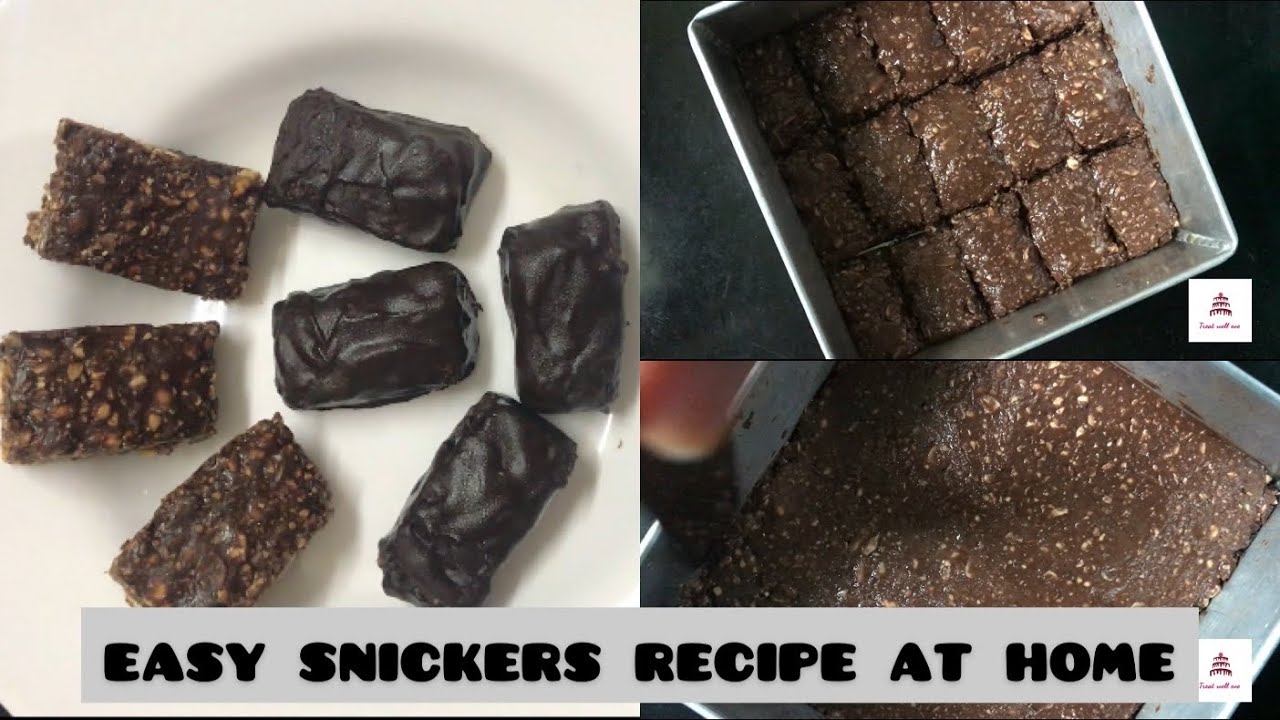how to make snickers at home. - YouTube