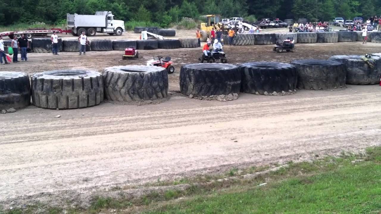 Riding Lawn Mower Demo Derby 2011 - YouTube