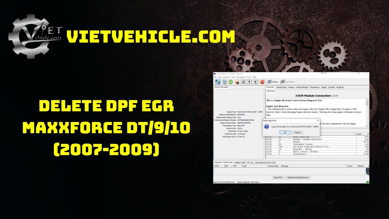 Delete DPF EGR Maxxforce DT/9/10 (2007-2009) - YouTube