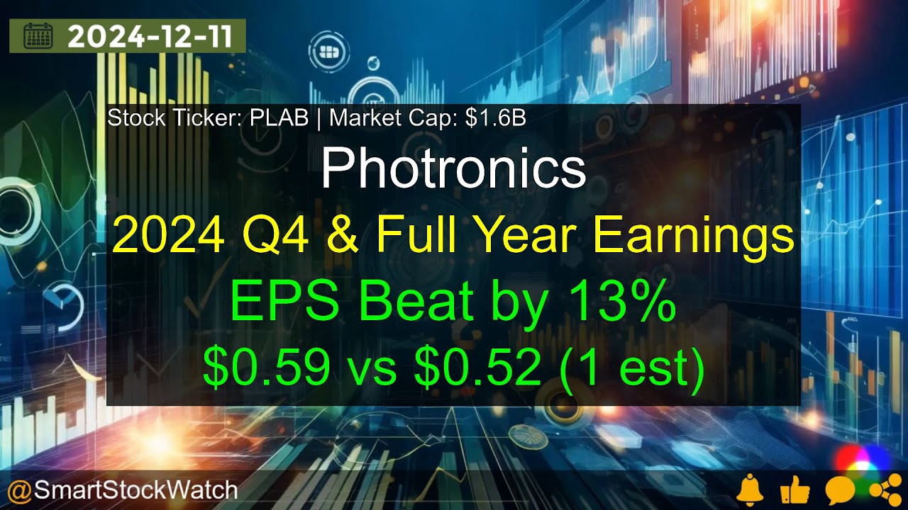 Photronics (PLAB|$1.6B) - 2024 Q4 & Full Year Earnings Analysis - YouTube
