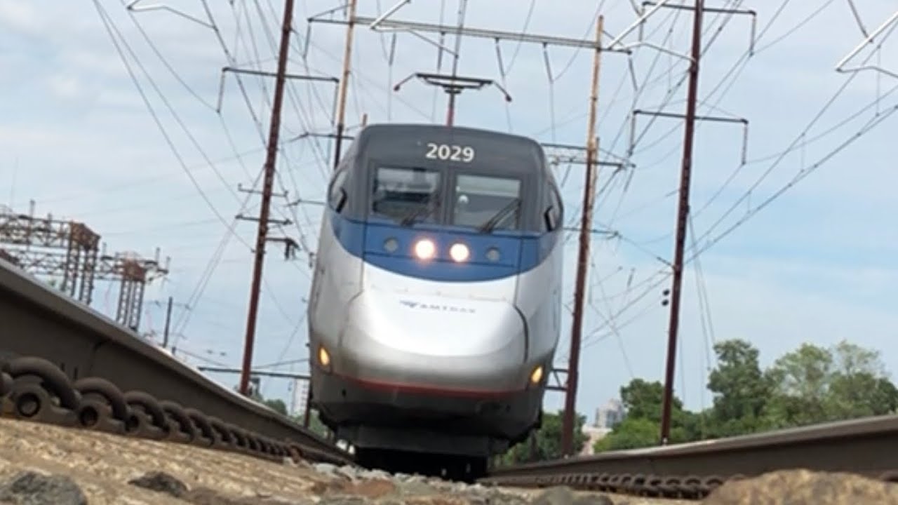 Amtrak Acela Runs Over Camera - YouTube