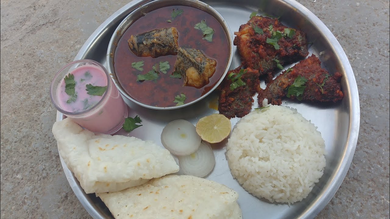 Fish thali/Fish curry recipe/fish fry recipe/complete fish thali - YouTube