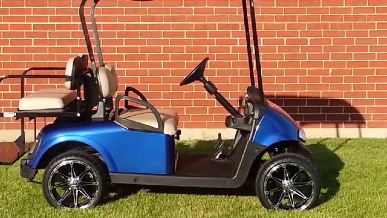 GAS VIPER BLUE METALLIC EZGO RXV 14 RIMS! - YouTube