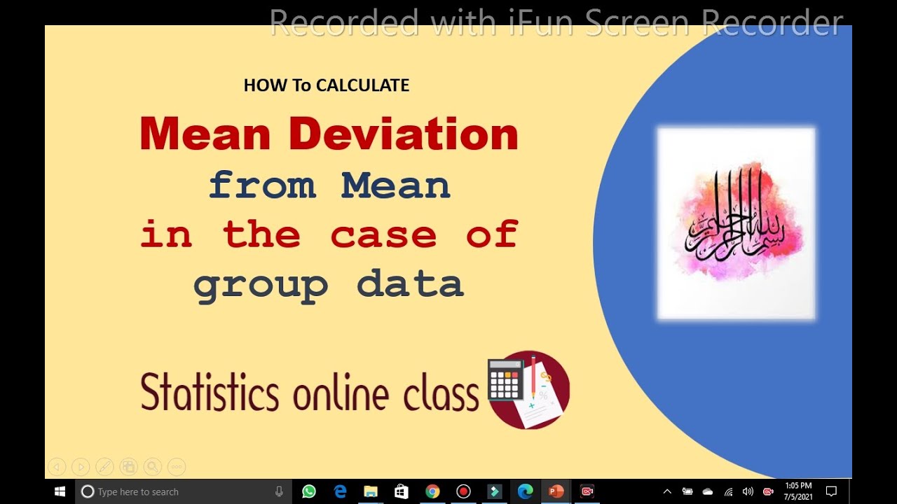 How to calculate Mean Deviation from Mean in the case of group data ...