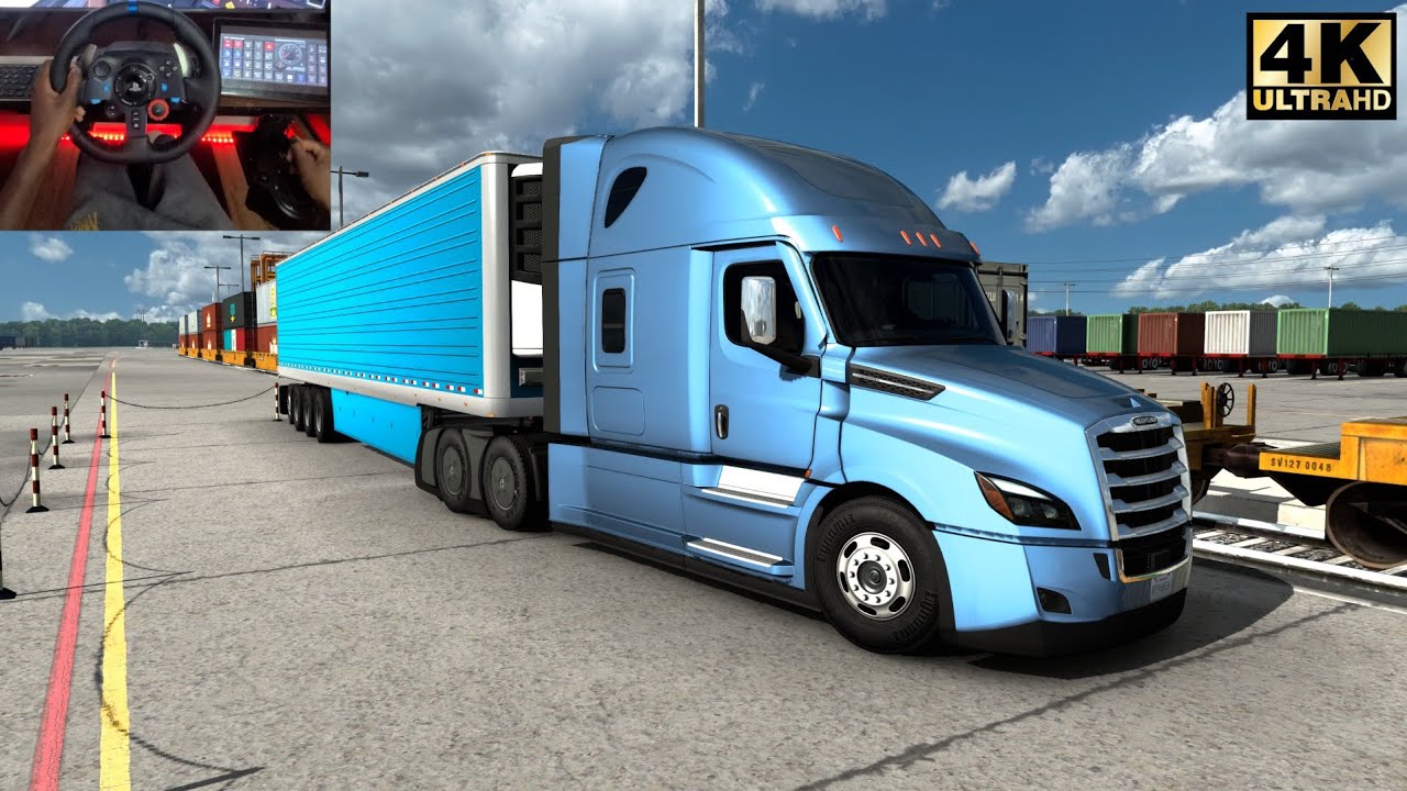 Freightliner Cascadia [DD60 14L] | McAlester-Dallas | ATS Gameplay 4K ...