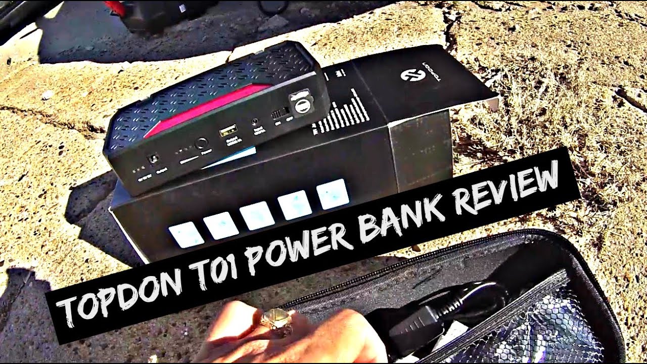 Topdon Model T01 Portable Auto Battery Jump Starter Power Bank - YouTube