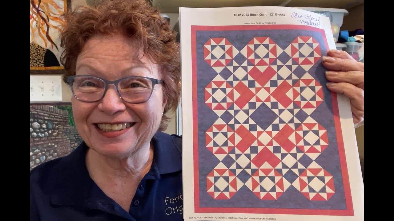 QOV® Ohio Star of My Heart Quilt Pattern. Made with permission from ...