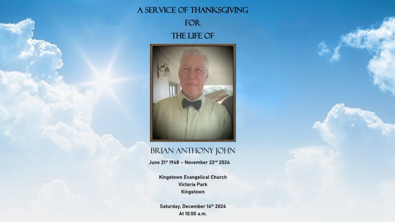 Celebrating the life of Brian Anthony John - YouTube