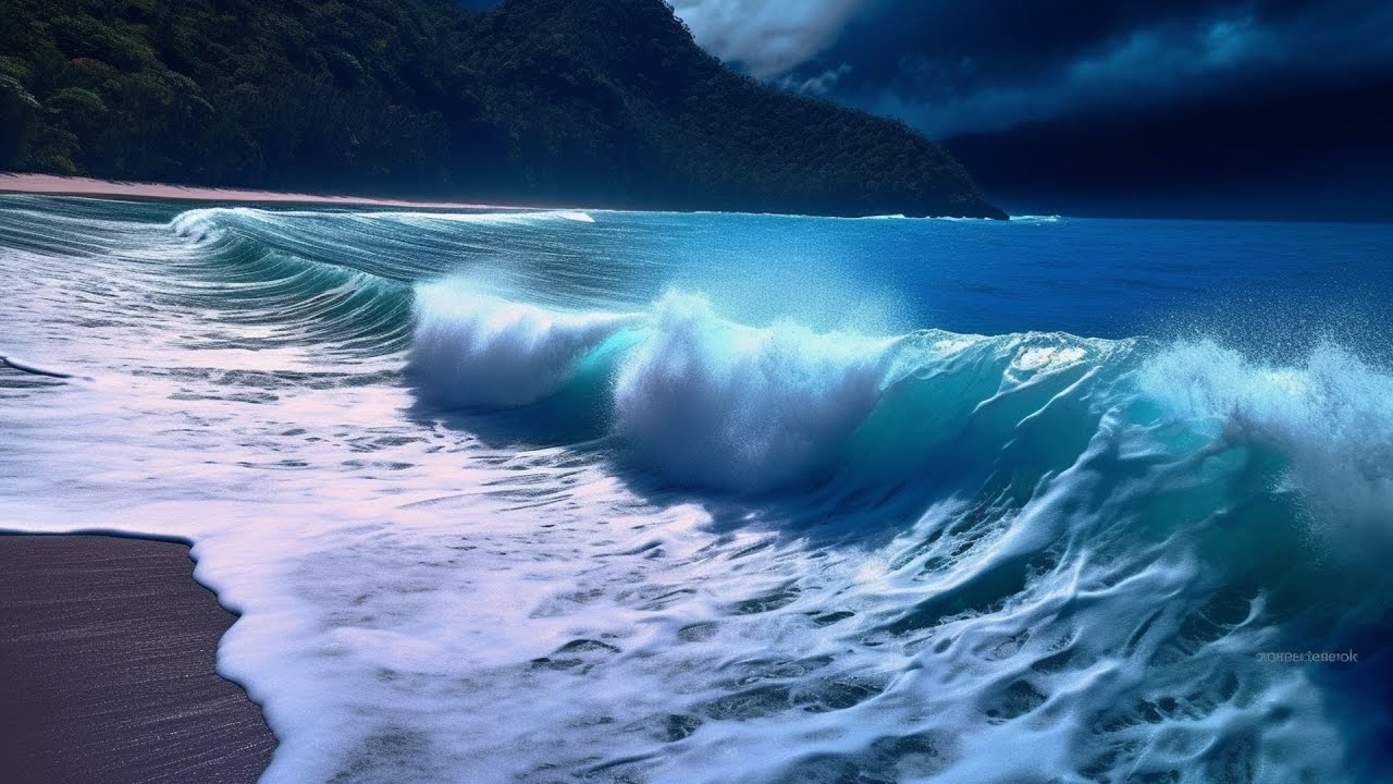 11 Horas De Sono Profundo Com Ondas Rolando, Sons Do Mar Estéreo De ...