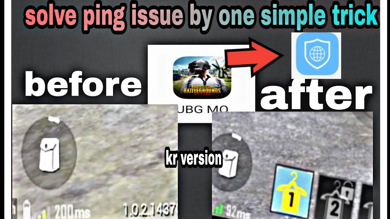 How To Fix Hing Ping Problem In Pubg Mobile [KR VERSION]🔥New Trick ...