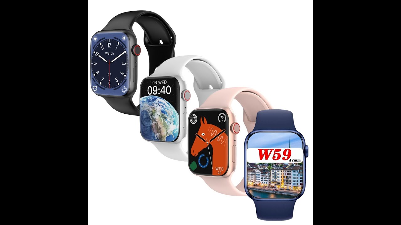 Smartwatch W59 Pro Serie 9 47mm Com NFC e Jogos - YouTube