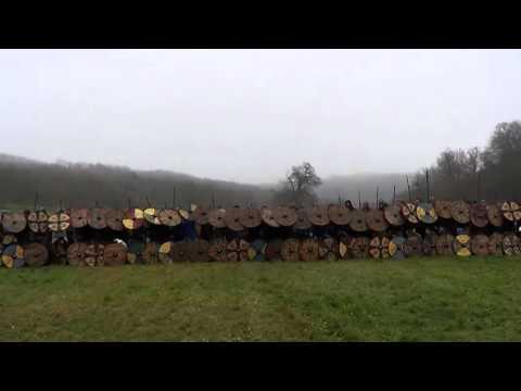 Stunts Building a Shield Wall - The Last Kingdom