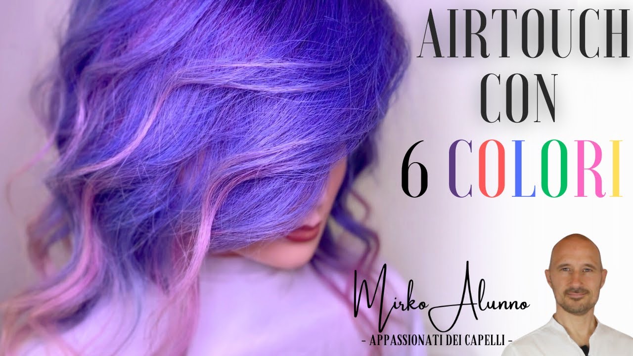 Da capelli Biondo Platino a Multicolore con tecnica AirTouch - YouTube