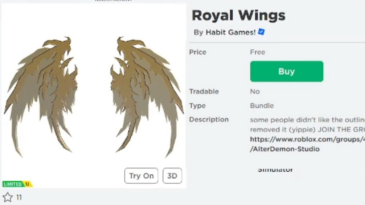 [LIMITED STOCK] *FREE ITEM* How To Get ROYAL WINGS on Roblox - [Free ...