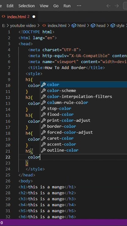 Create Heading Tag Use Html Coding Viral Basichtml Dailyshorts Newshorts How Tocreate