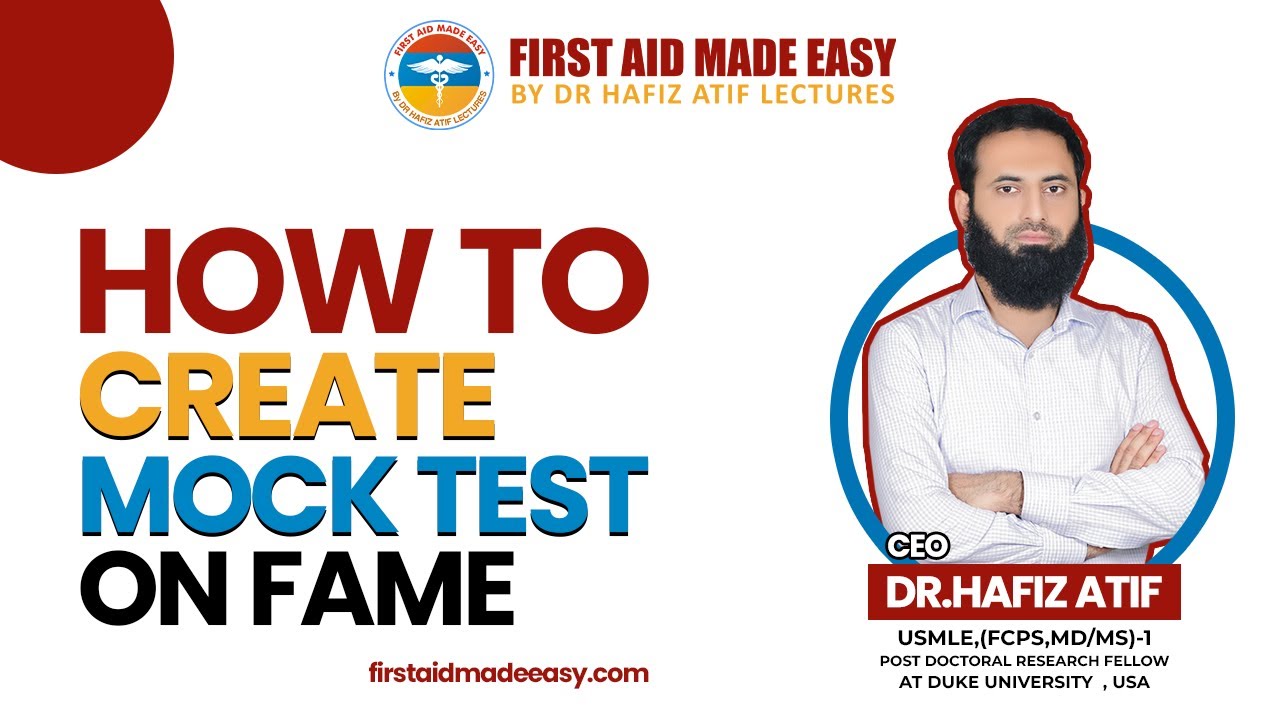 How to create mock test on first aid made easy platform - YouTube