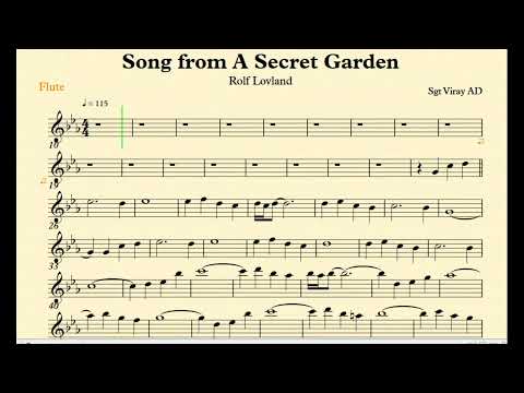 Song From A Secret Garden C Instruments Play Along Music Sheet Backing Track