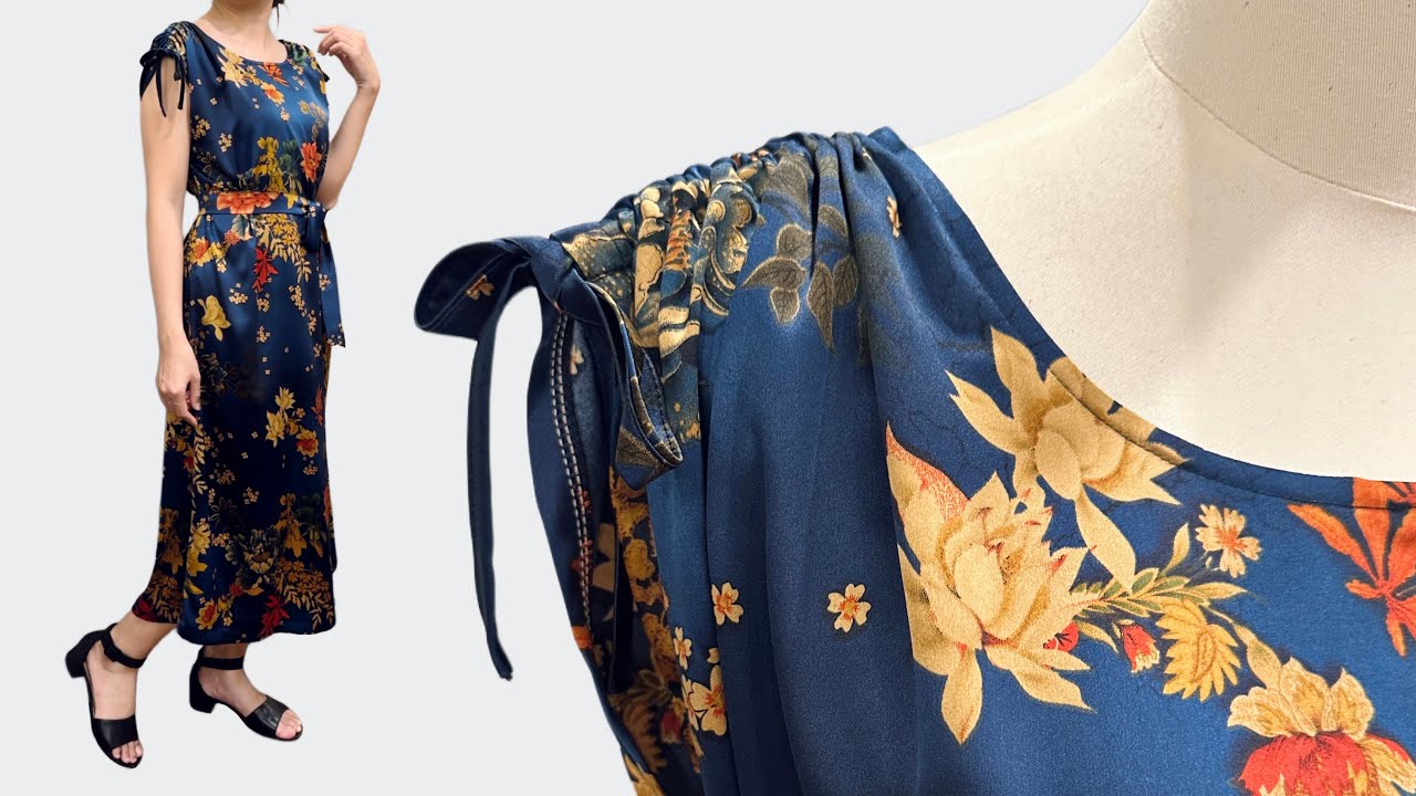 A beautiful dress, and importantly, easy to cut and sew 😍 - YouTube