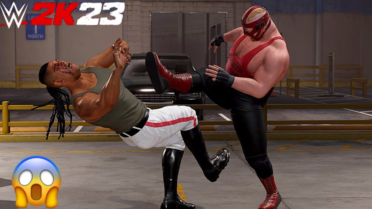 VADER VS COMMANDER AZEEZ | BACKSTAGE BRAWL | GAMEPLAY | WWE 2k23 - YouTube