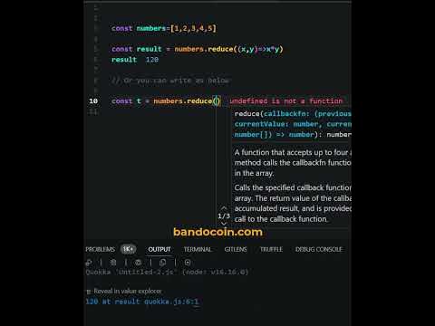 Series Reduce() Method: Multiplication of An Array In Javascript. - YouTube