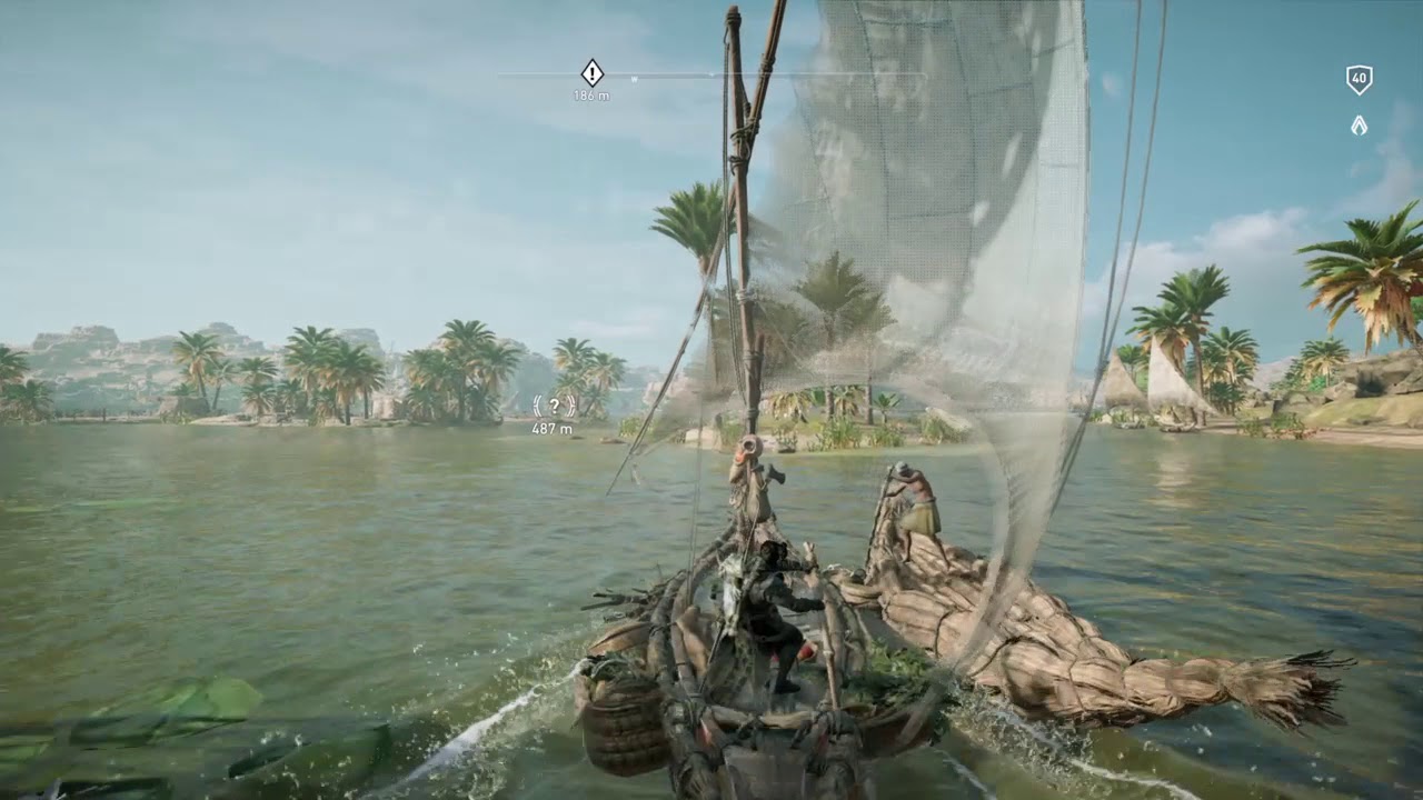 Assassin's Creed Origins Big NPC Jump - YouTube