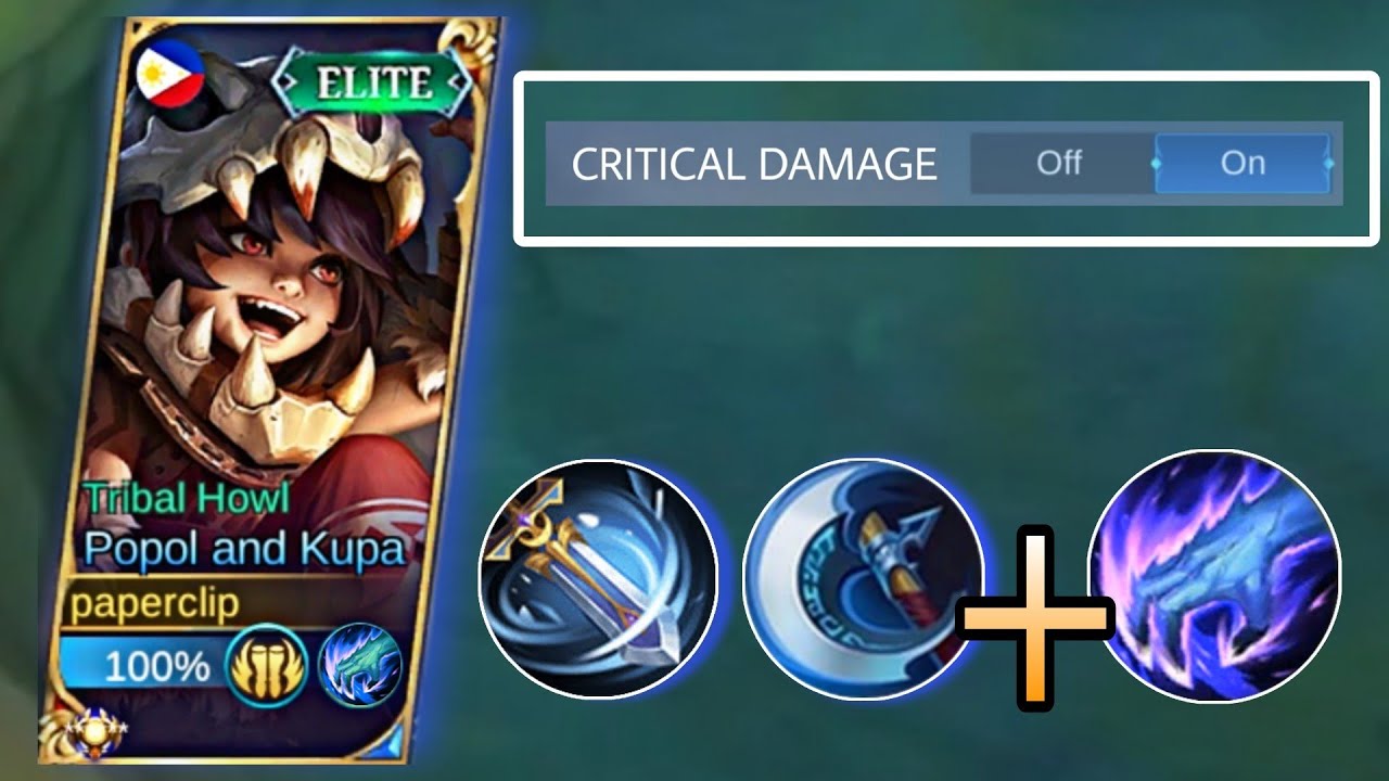 POPOL AND KUPA JUNGLER CRITICAL DAMAGE BUILD!!? ~ BEST BUILD POPOL AND ...