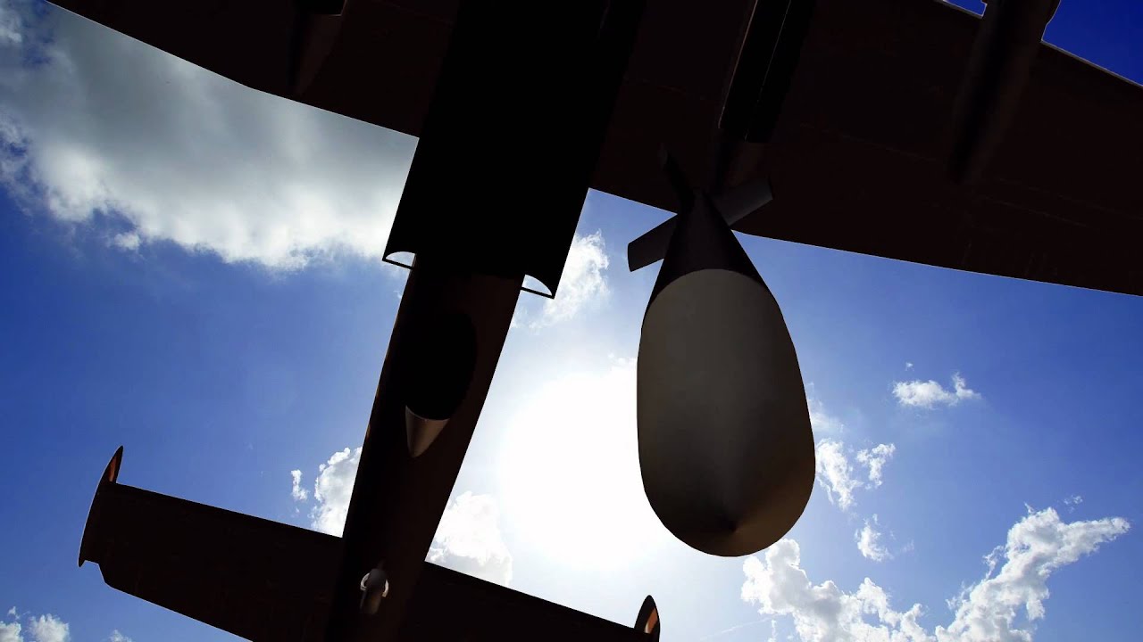 Lancaster Heavy Bomber World War II 2 spitfire bomb drop sky background ...