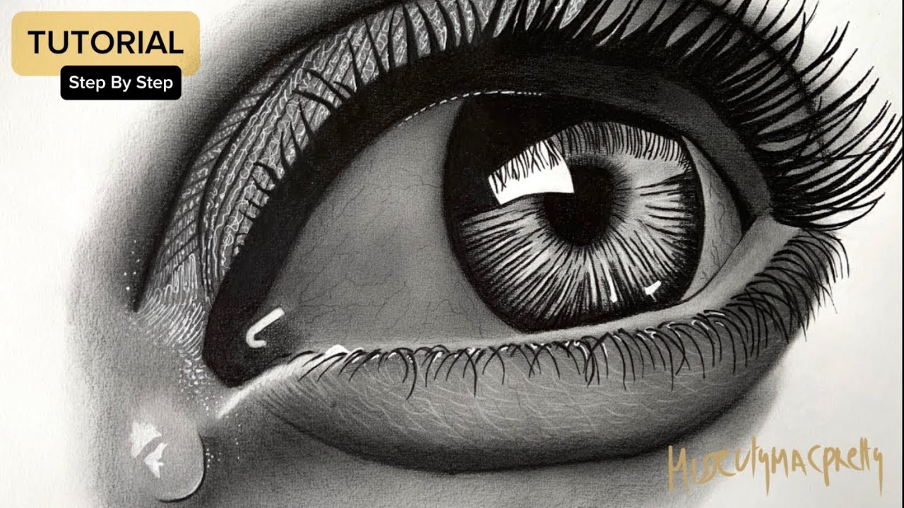 I Tried The Most Realistic Eye Drawing Tutorial - YouTube