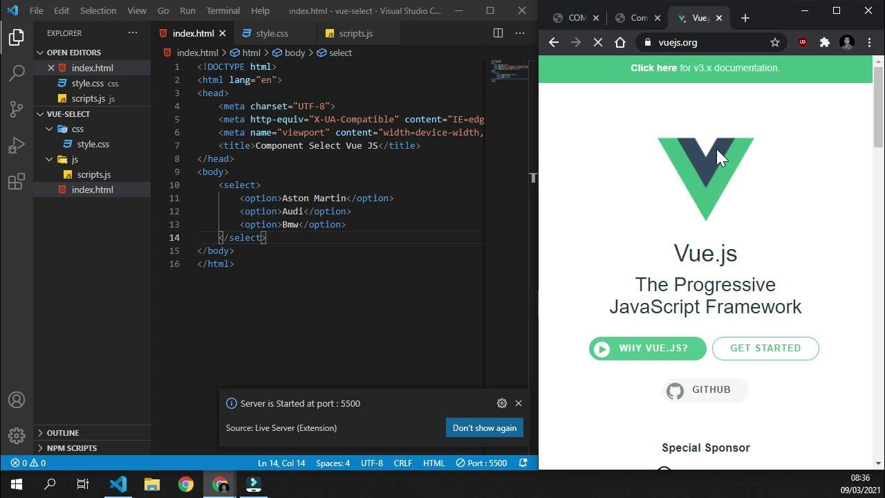 Crear Componente Select En Vue Js Youtube