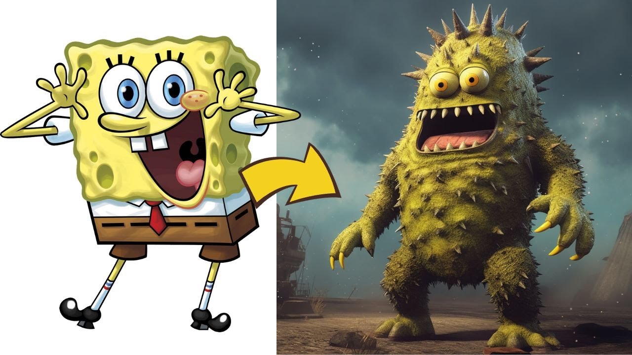 SpongeBob ALL CHARACTERS as GODZILLA 2023 - YouTube