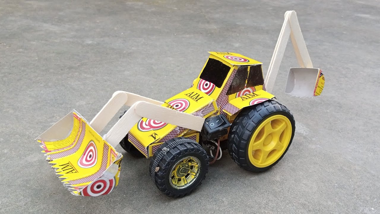How to make matchbox jcb at home - DIY mini jcb toy - Rc jcb projects ...