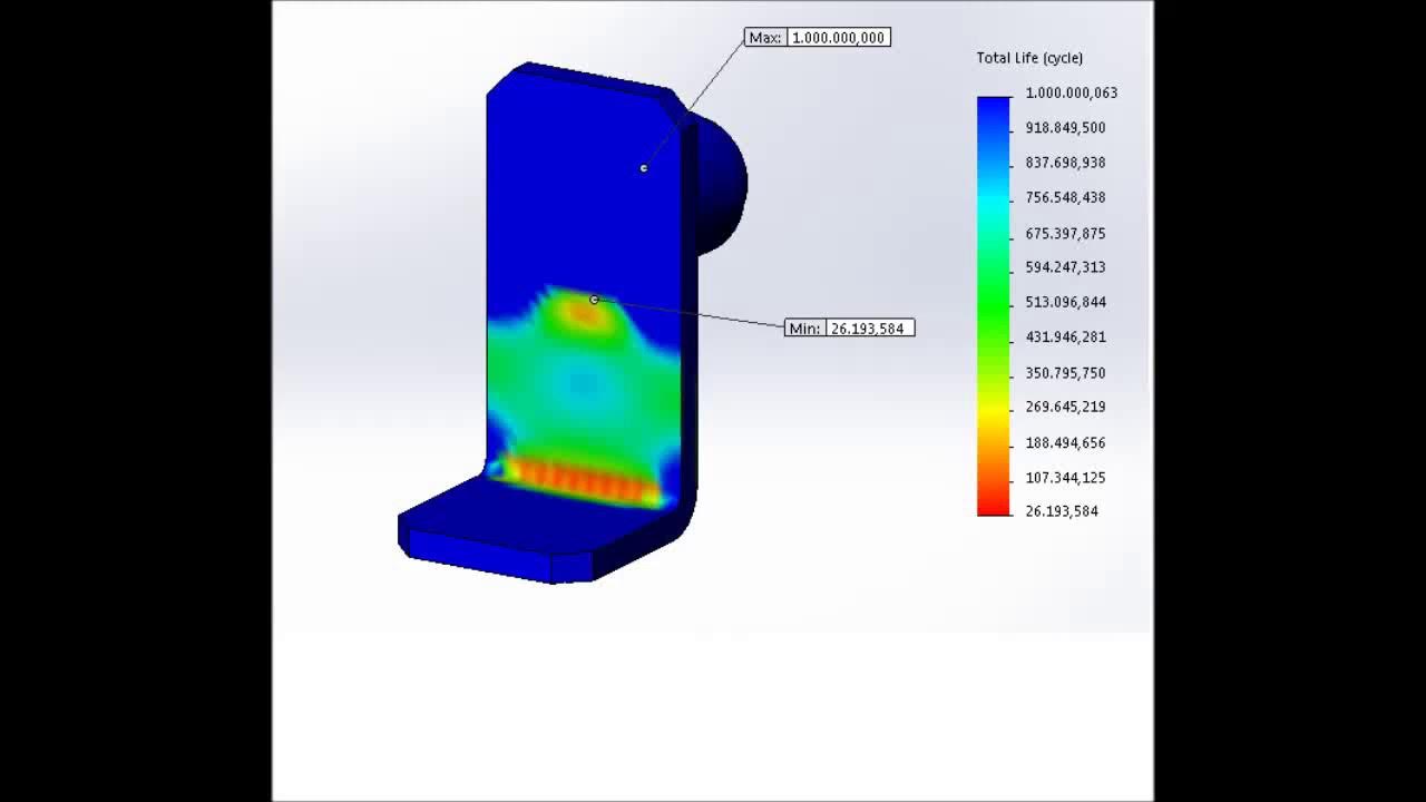 Tutorial solidworks fatigue simulation - YouTube