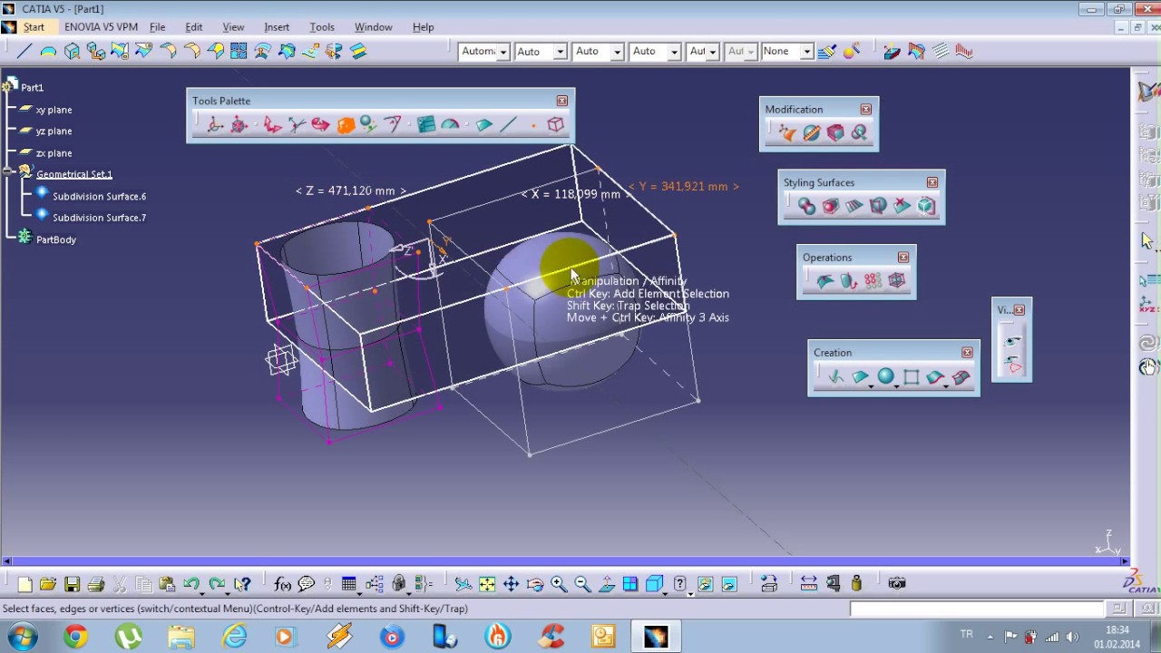 Catia imagine and shape Tutorial Modifikasyonlar - 3 #12 - YouTube