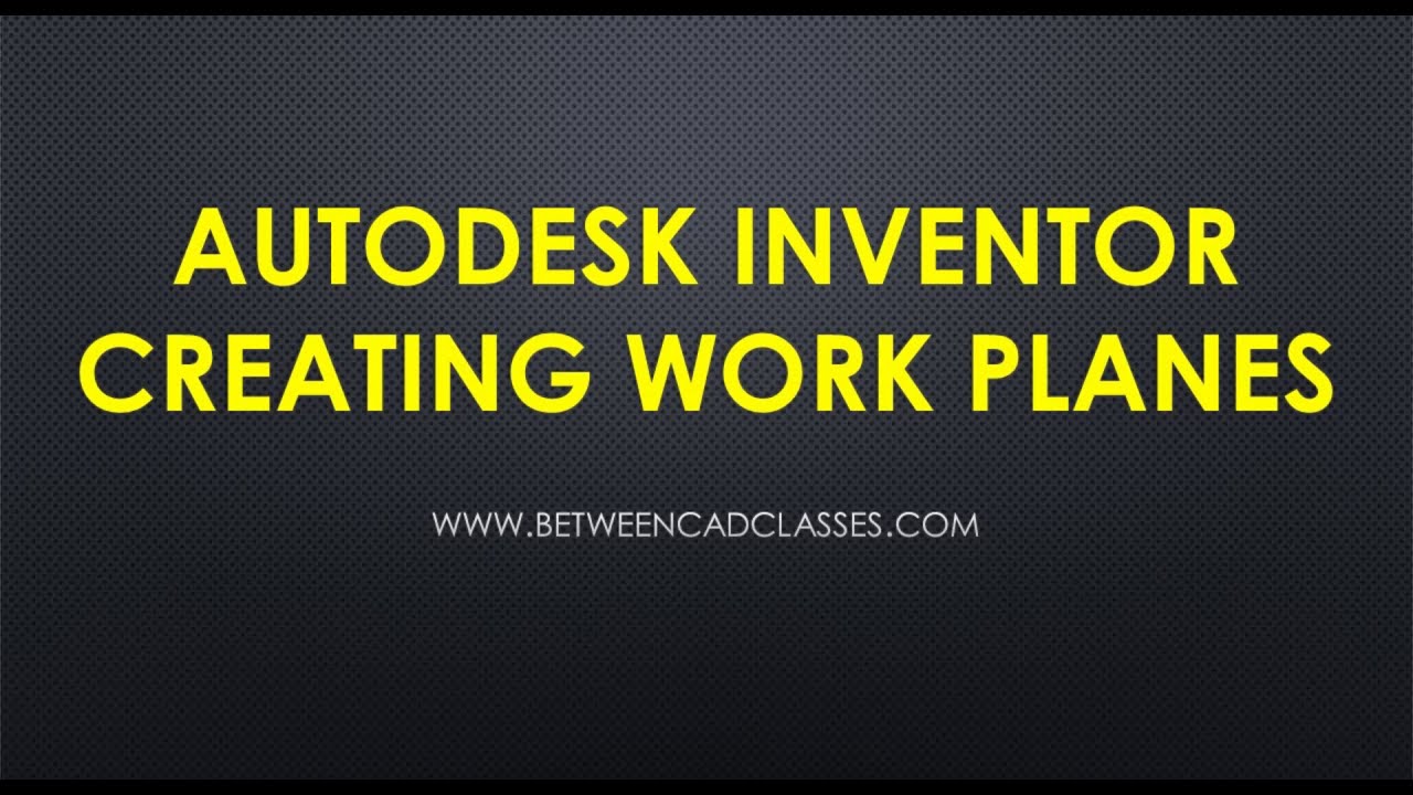 Autodesk Inventor Creating Work Planes YouTube autodesk-inventor-creating-work-planes-youtube