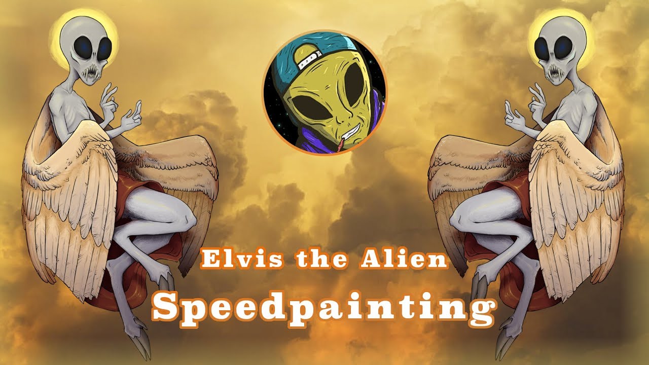 Elvis the Alien inspired - Speedpainting - YouTube
