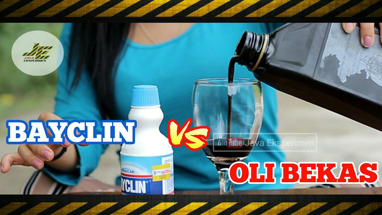 WOW..!! begini ternyata reaksinya? EKSPERIMEN BYCLIN VS OLI BEKAS - YouTube