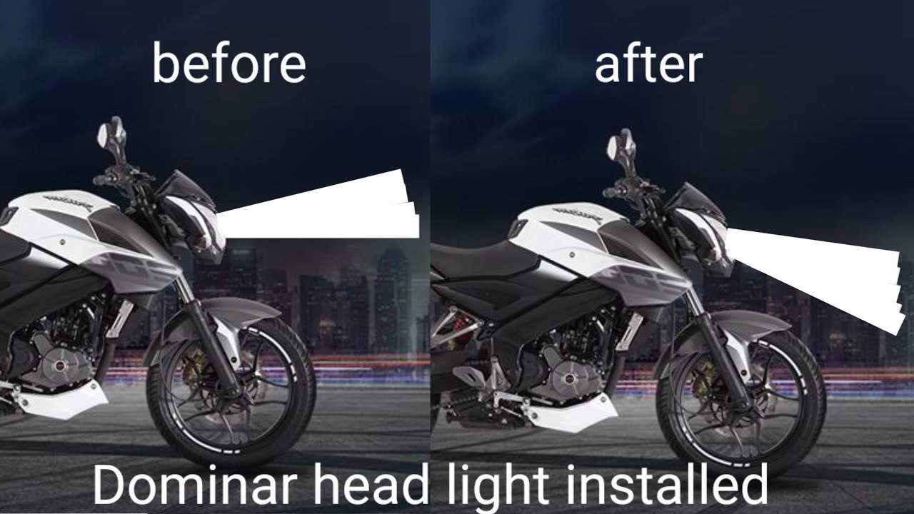adjusting NS 200 headlight position with dominar headlight installed 🔥 ...