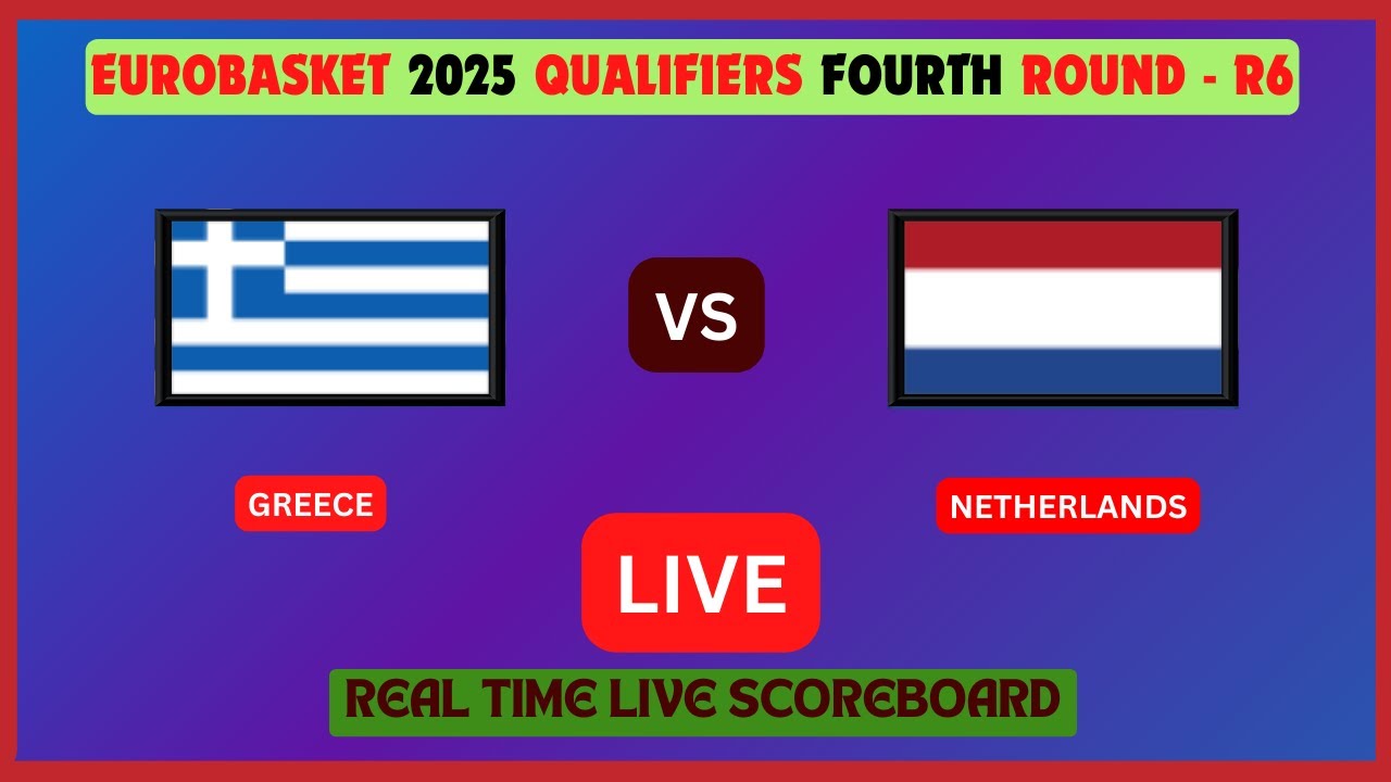 Greece Vs Netherlands LIVE Score UPDATE Today Basketball EuroBasket ...