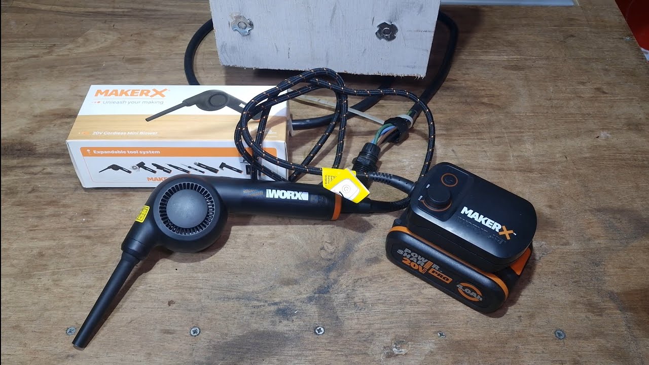 mikes review worx wx747 makerX cordless dust blower cleaner - YouTube