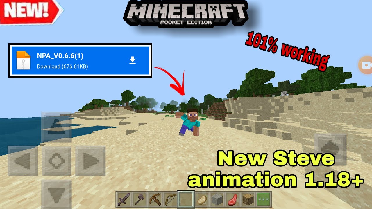 Steve walk animation addon for minecraft pe (mediafire link) bedrock ...