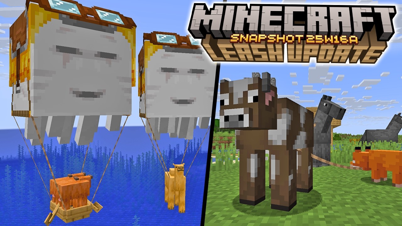 HUGE LEASH UPDATE, ATTACH MOBS TOGETHER & MORE in Minecraft NOW! (Snapshot 25w16a) - YouTube